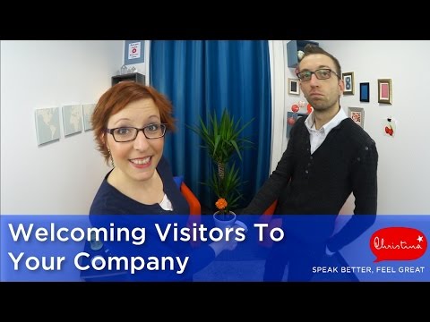Welcoming a Visitor to Your Company…: English ESL video lessons
