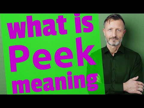Peek | Meaning of peek 📖