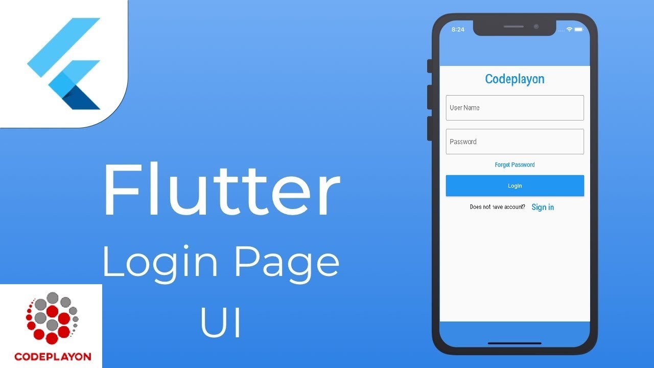 Flutter login screen example | Flutter tutorial for beginners | Codeplayon