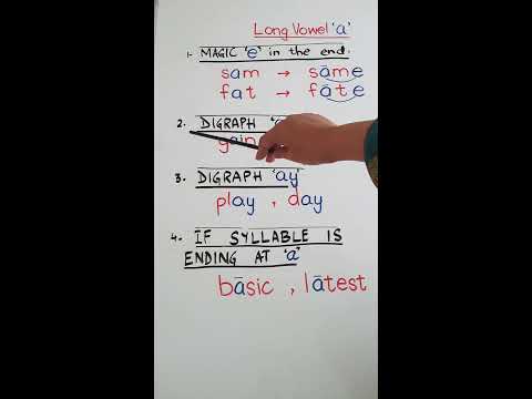 long vowel sound a// long vowel a// ai ay sound