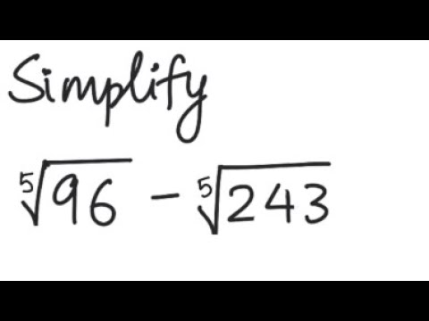Radicals: Simplify [5]√(96) - [5]√(243)