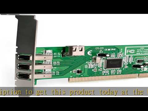 StarTech.com 4 port PCI 1394a FireWire Adapter Card - 3 External 1 Internal FireWire PCI Card (PCI1