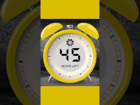 45 Seconds Timer - 45 second countdown timer with alarm sound #countdown #timer #success #focus