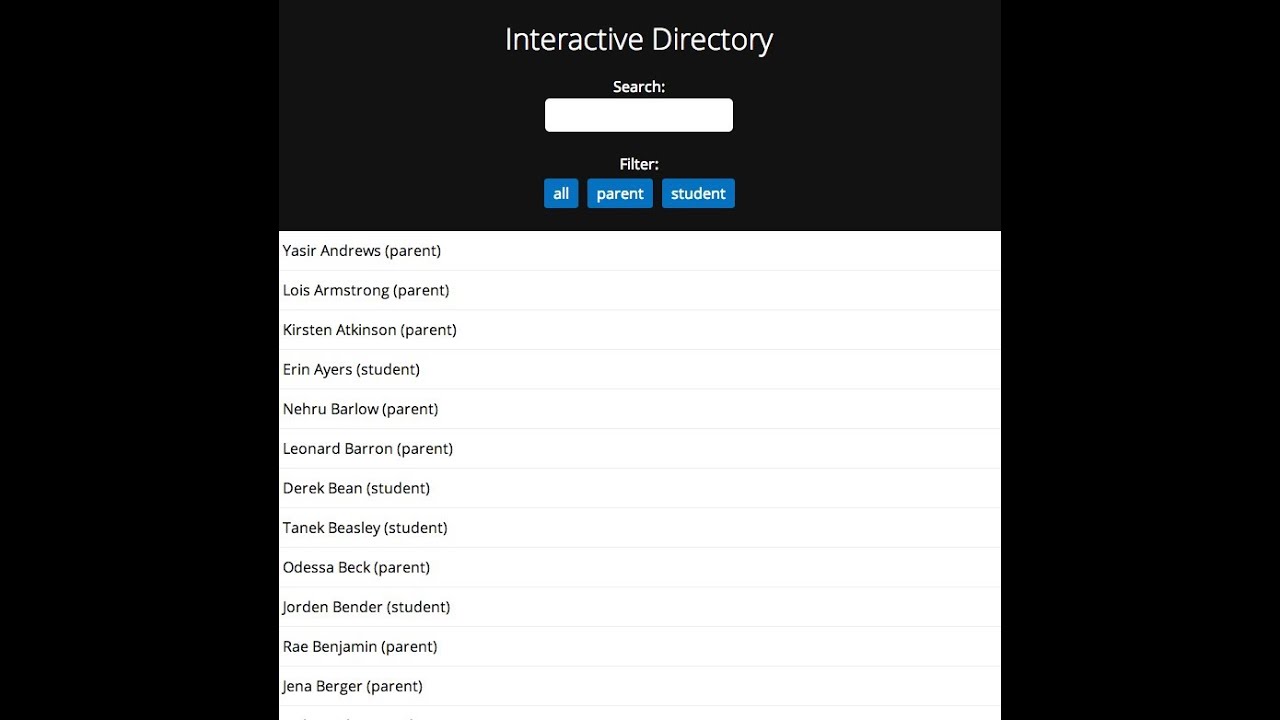 Backbone.js tutorial - Create an interactive directory