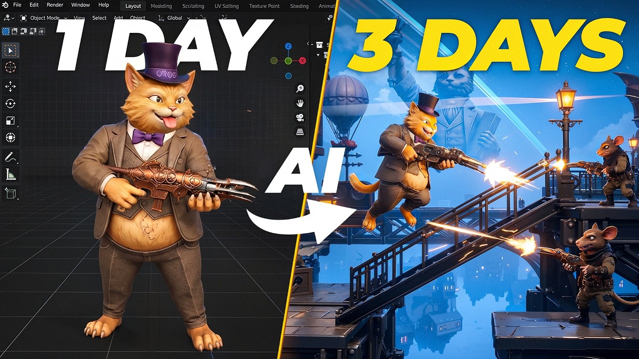 I Made a 3D Game Using Only AI Assets — In Just 3 Days