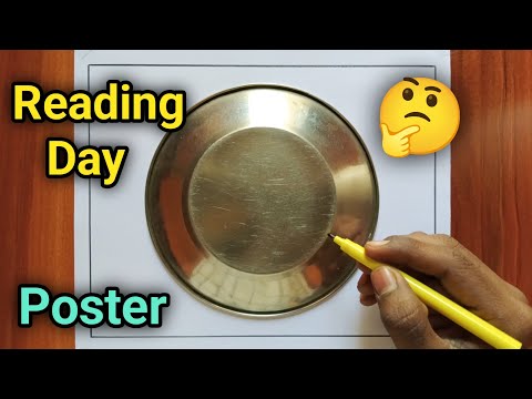 Vayana Dinam Poster Drawing Malayalam Easy 2025 / Reading Day Poster Drawing / Vayana Dinam Poster