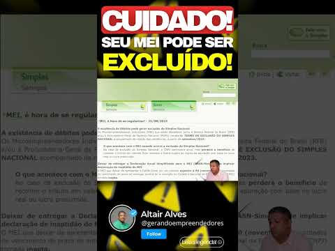 CUIDADO! SEU MEI SERÁ EXCLUÍDO! #MEI #simplesnacional #limitedomei #limitemei #dasmei