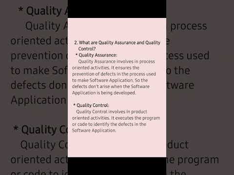 Q2: QA vs QC #softwaretestinginterviewquestionandanswers #softwaretestinginterview #manual