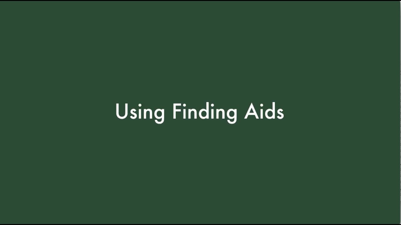 Using Finding Aids