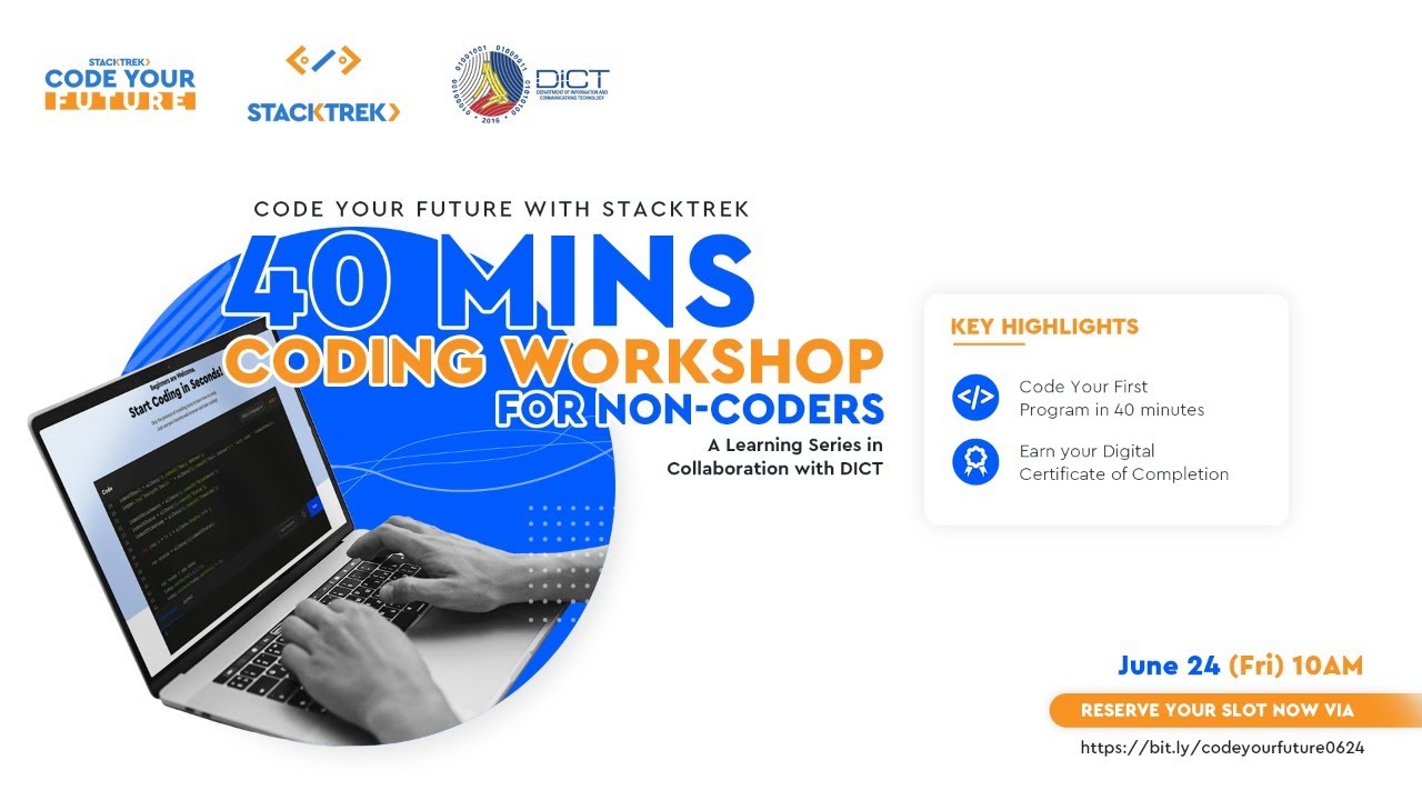 Code Your Future with Stacktrek: 40 Mins Coding Workshop for Non-Coders