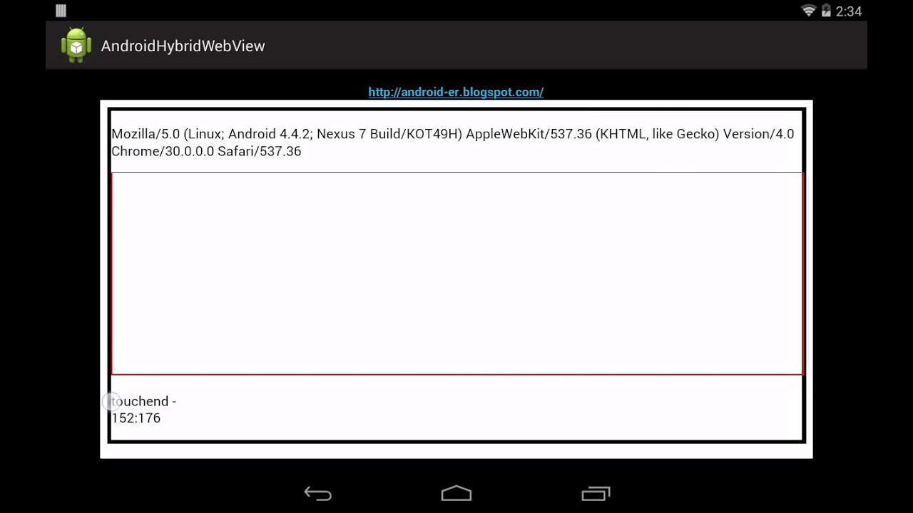 Android WebView, detect touch events with Javascript.