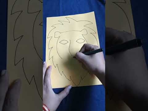 easy way to make lion Mask #shorts