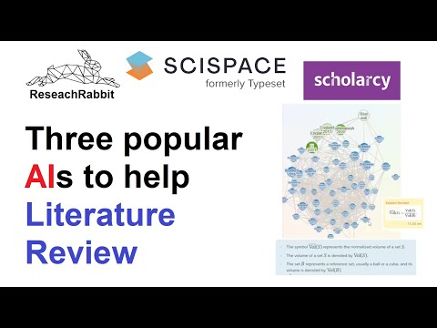 AI tools to help your literature review and research; Typeset-io, Scholarcy, Research Rabbit.