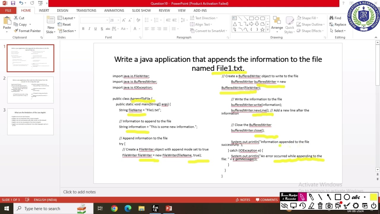 How to append data to 