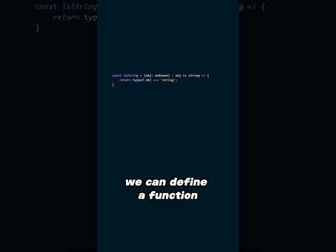 TypeScript User Defined TypeGuards #programming #typescript #tutorial #engineering #javascript