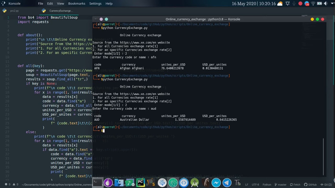 Currency Exchange With Python