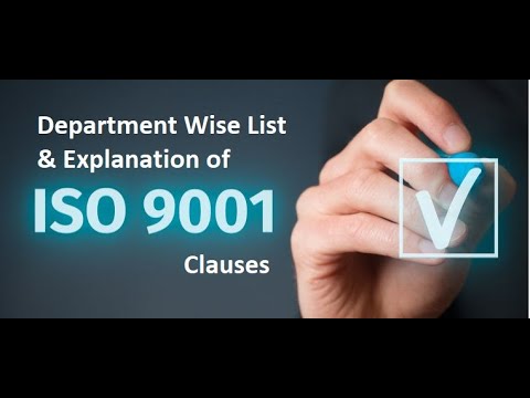 ISO 9001 | QMS | List of Requirements | Department Wise