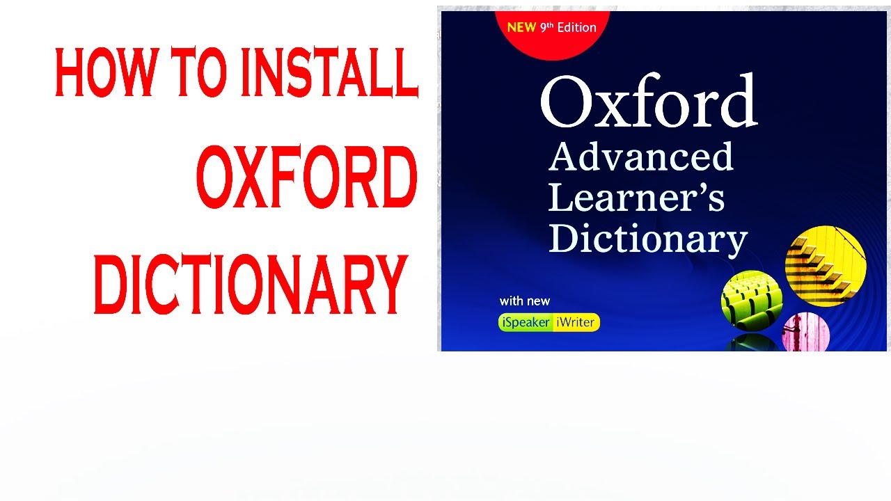 How to install Oxford Learning Advanced Dictionary |New||2020