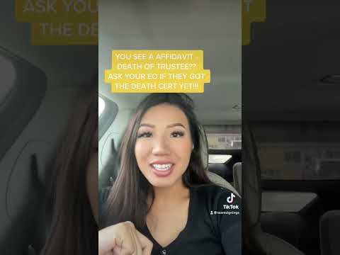 Affidavit Death of Trustee - ASK YOUR EO THIS ONE QUESTION!!! - Notary Public Seller Tip
