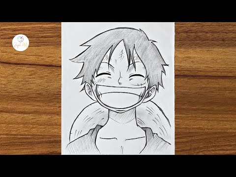Easy anime drawing || How to draw Monkey D. Luffy step-by-step || How to draw anime characters