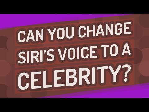 Can you change Siri's voice to a celebrity?