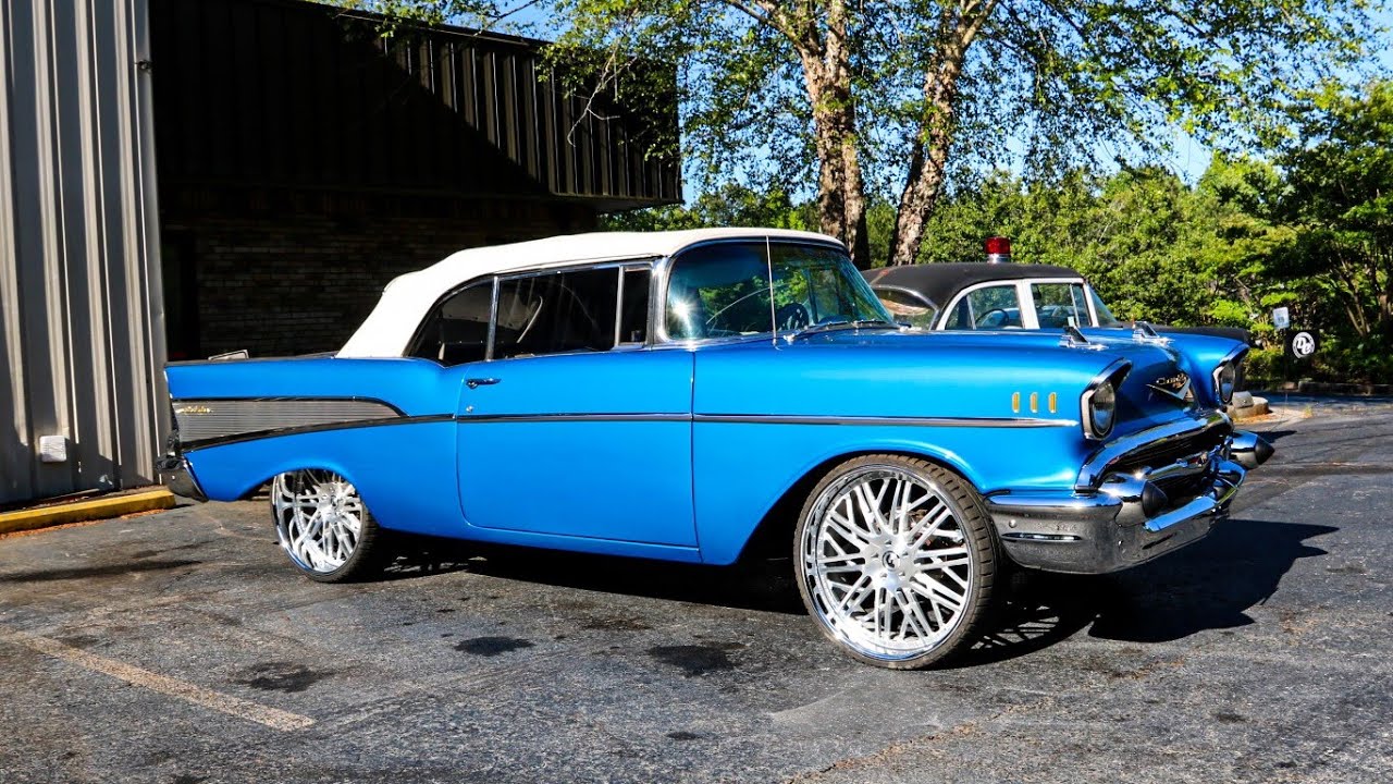 1957 Chevrolet Bel Air on Brushed 24-Inch Wheels Is a Different Kind of ...