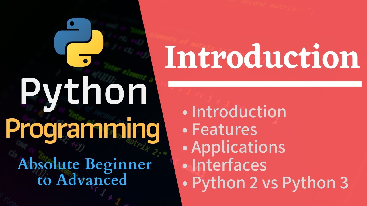 Introduction to Python || Python Programming Tutorial #1