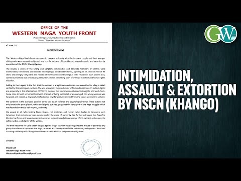 WNYF CONDEMNS ACT OF VIOLENCE & PSYCHOLOGICAL TERROR BY OPERATIVES OF NSCN (KHANGO) GROUP