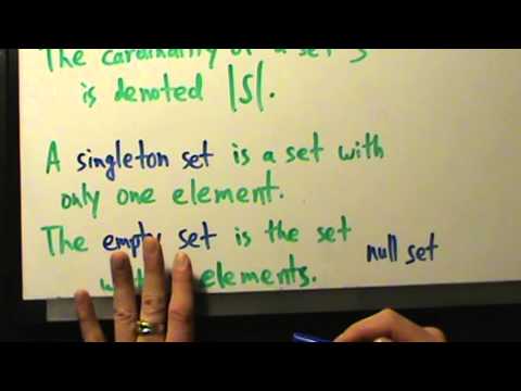 Intermediate Algebra - Cardinality, Singletons, the Empty Set