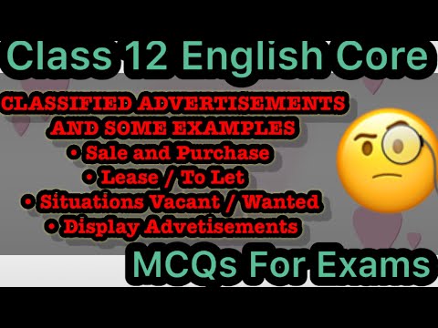 Classified Advertisements - Some Important Solved Examples #advertisement #advertising #classified
