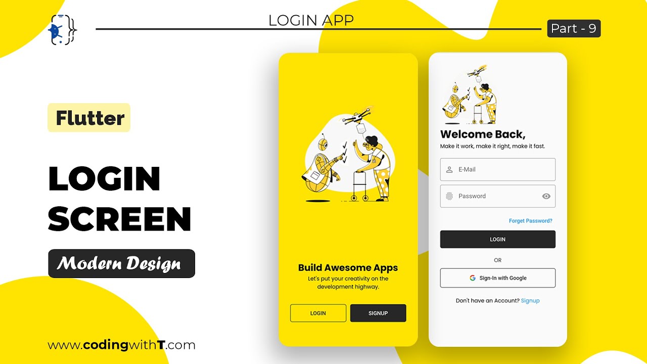 Modern Design Flutter Login Page UI | Flutter Login Screen 2025