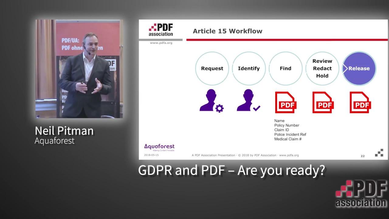GDPR and PDF – Are you ready? - Neil Pitman
