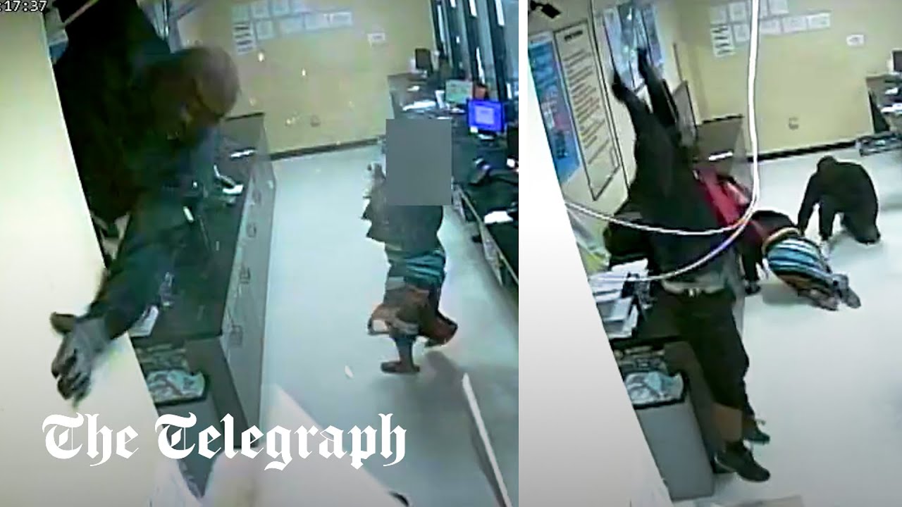 Watch: Robbers break in through ceiling during daring heist