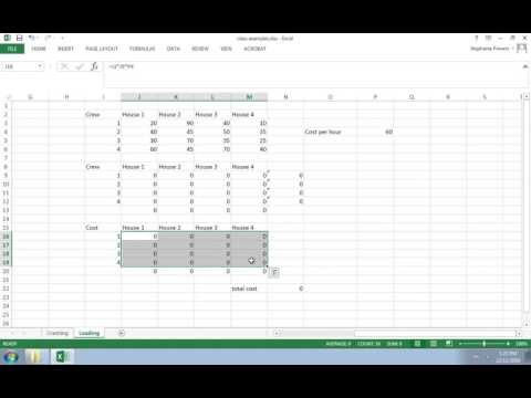 Loading using Linear Programming in Excel
