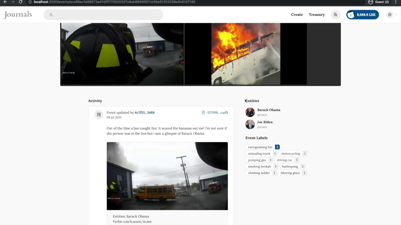Journals (HackOnLisk 2021 - devpost)