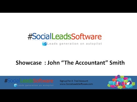 How to generate leads for John the accountant with Social Leads Software