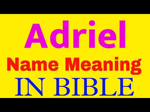 Adriel Name Meaning In Bible | Adriel meaning in English | Adriel name meaning In Bible