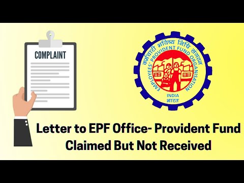 How to write a letter to PF commissioner for provident fund claim not received