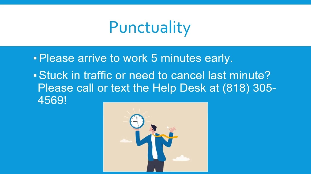 Punctuality and Responsiveness