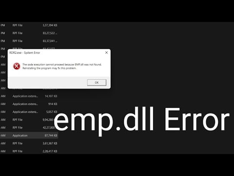 How to Fix RDR 2 pc Error emp.dll | Link in the description