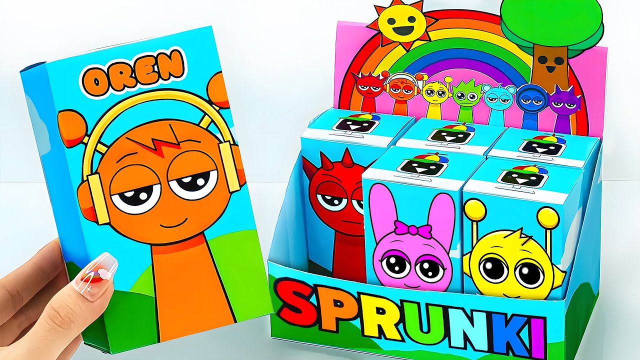 💖Paper DIY💖 UNBOXING The LARGEST Incredibox SPRUNKI MYSTERY BOX ! NEW Pinki X Oren Blind Box | ASMR