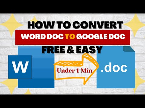 Easy Steps: How to Convert a Word Doc into a Google Doc & Vice Versa| Under 2 Minutes Guide!