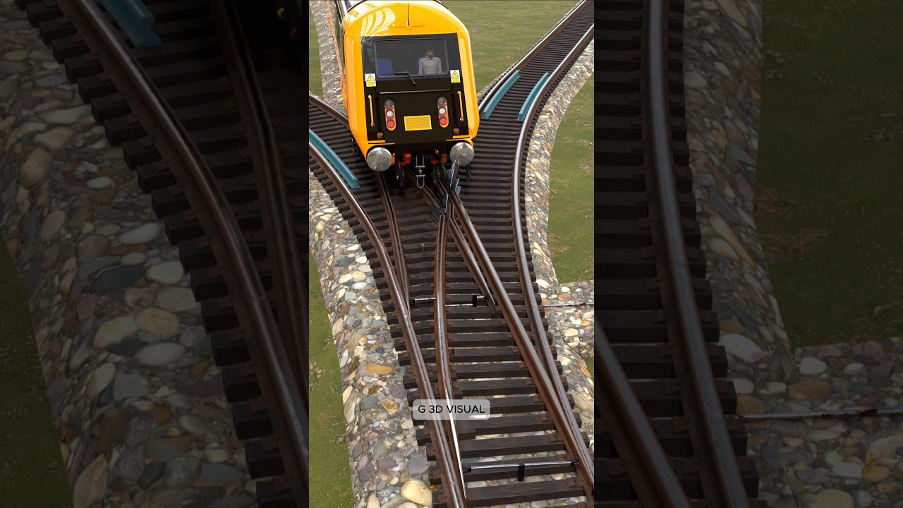 You Won’t Believe How Trains Switch Tracks Like This!🚆