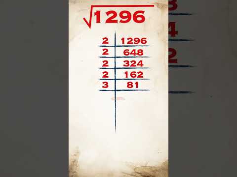 Square Root of 1296 | 1296 ka vargmul | #shorts #viral #vargmul #squareroot #publicmaths #math