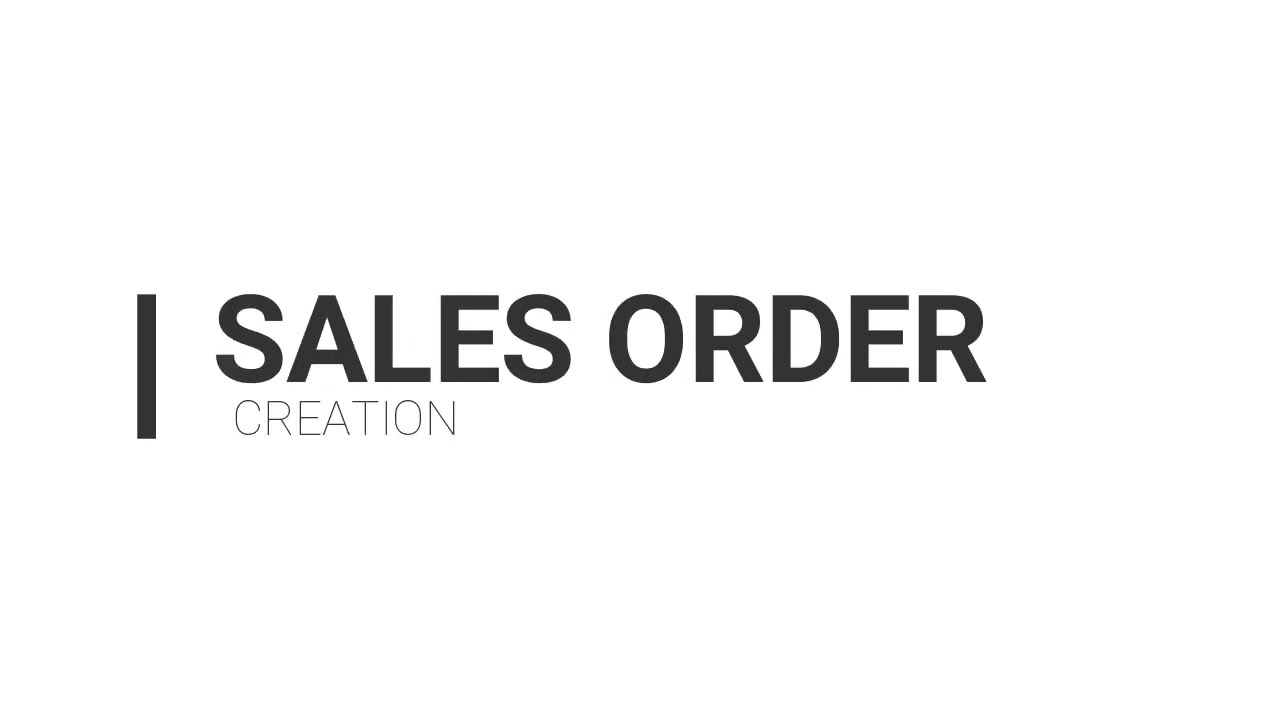 CODE7 Sales order creation Tutorial