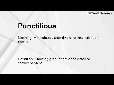 Punctilious Meaning