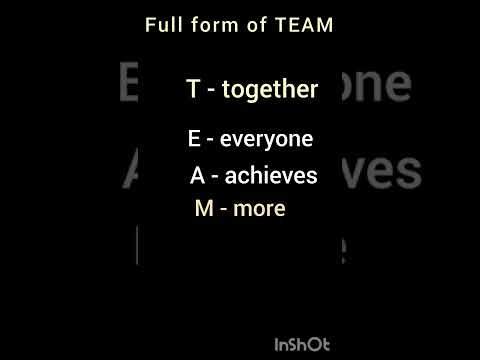 Full form of TEAM ||TEAM#shorts YT shorts@The essays world