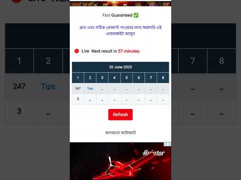 Kolkata fatafat Result Today 20/6/2025