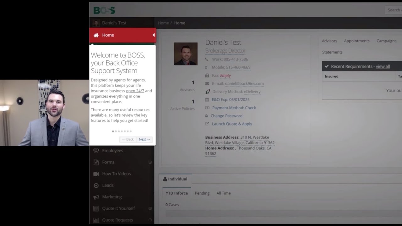 Back9 Insurance Welcome Tour with Daniel Gates
