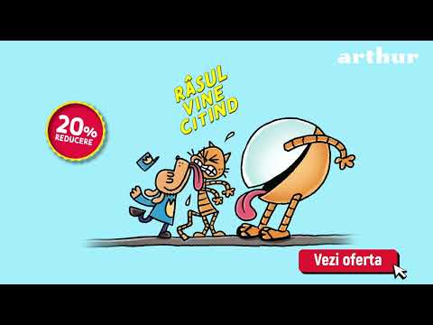 Râsul vine citind! - Promoție cărți amuzante pentru copii de la Editura Arthur, mai 2025